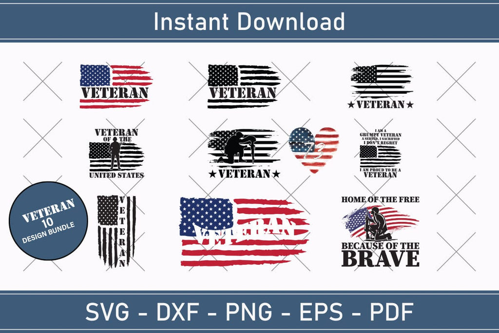 Veteran SVG PNG Printable Cutting Files - So Fontsy