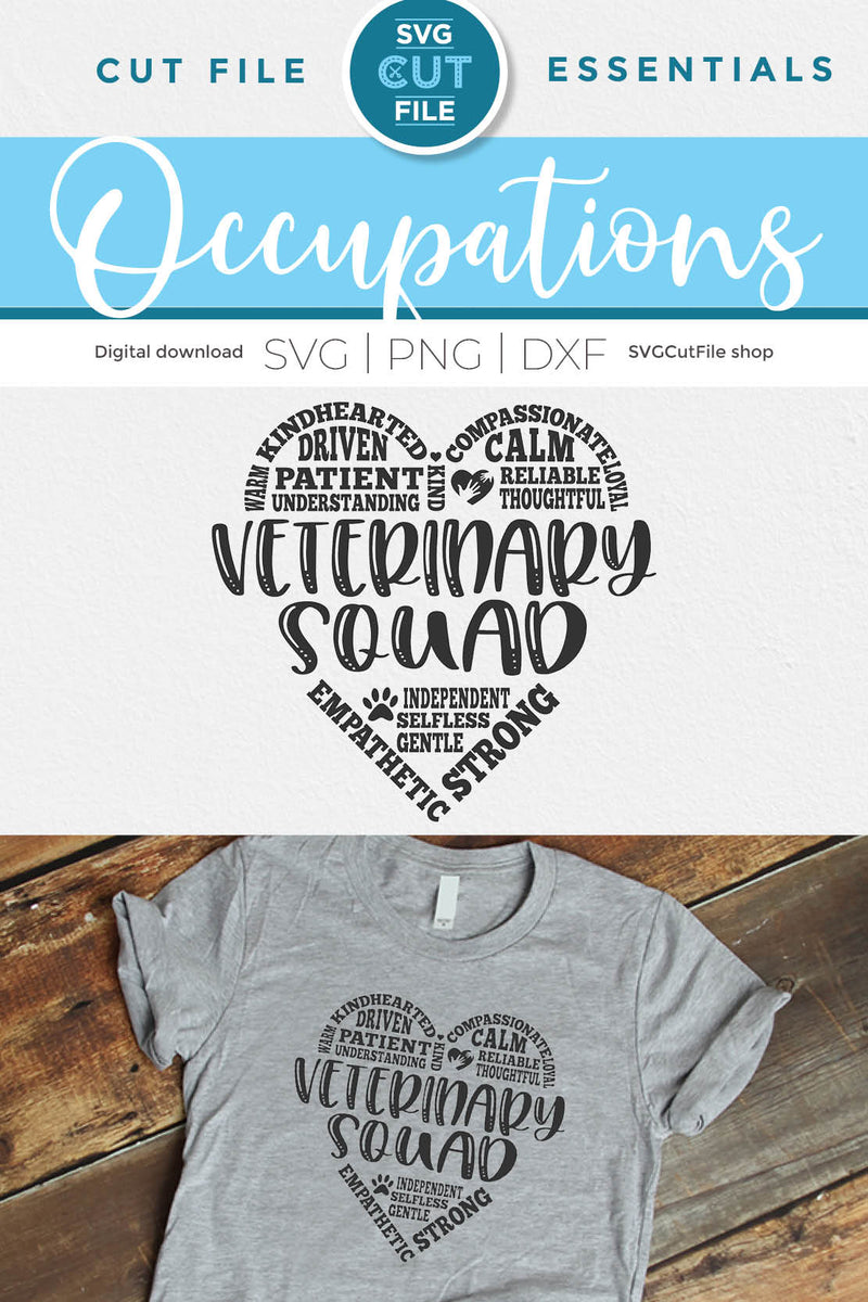 Veterinary squad svg for Cricut or Silhouette - So Fontsy