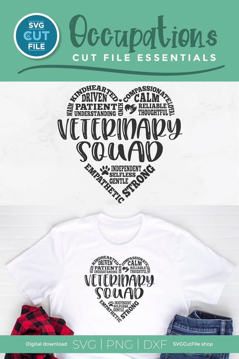 Veterinary squad svg for Cricut or Silhouette - So Fontsy