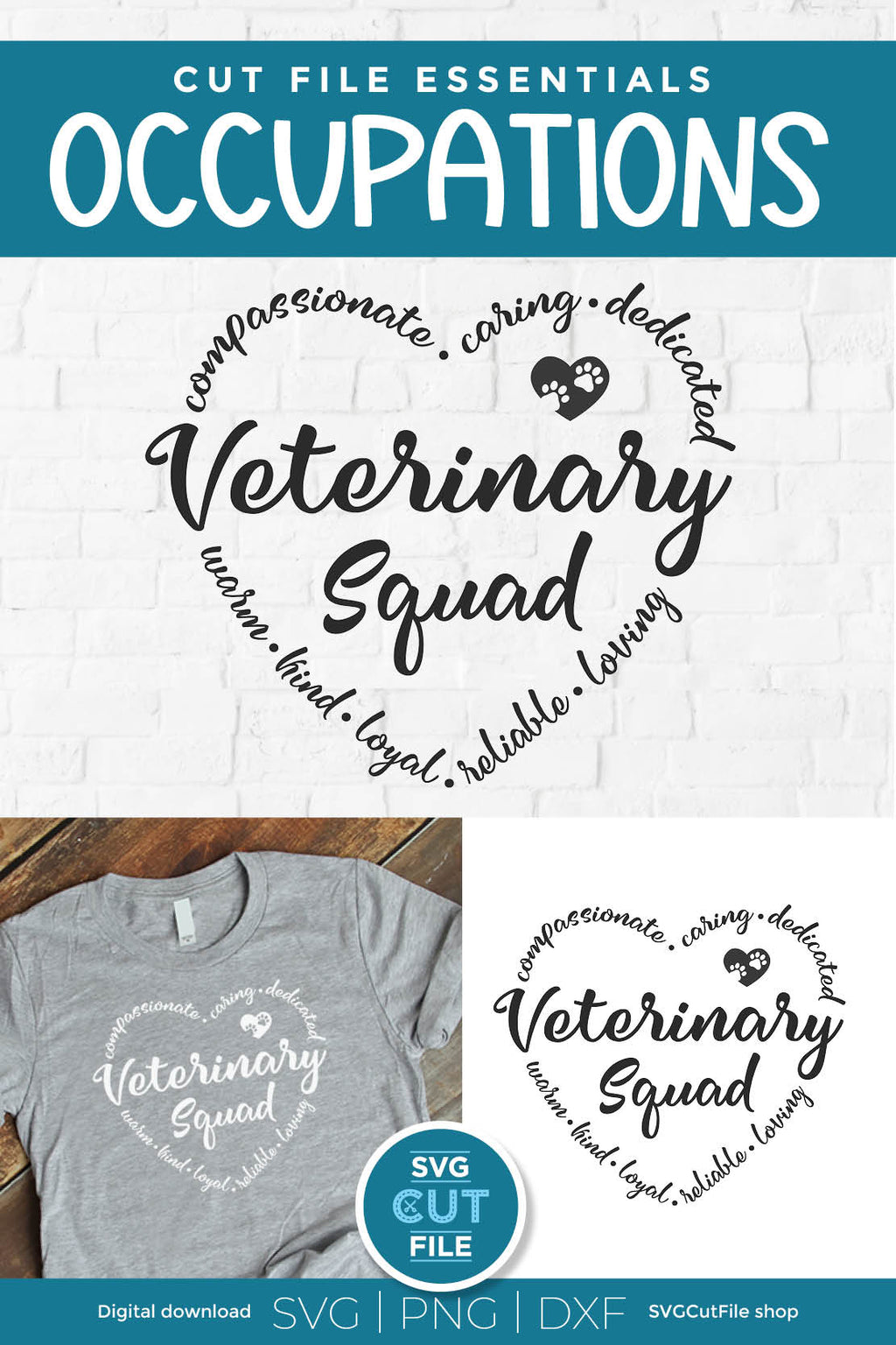 Veterinary squad svg for Cricut or Silhouette - So Fontsy