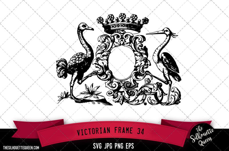 Victorian Frame (34) SVG -Vector Art Commercial & Personal Use- Cricut ...