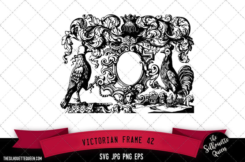 Victorian Frame (42) SVG -Vector Art Commercial & Personal Use- Cricut ...