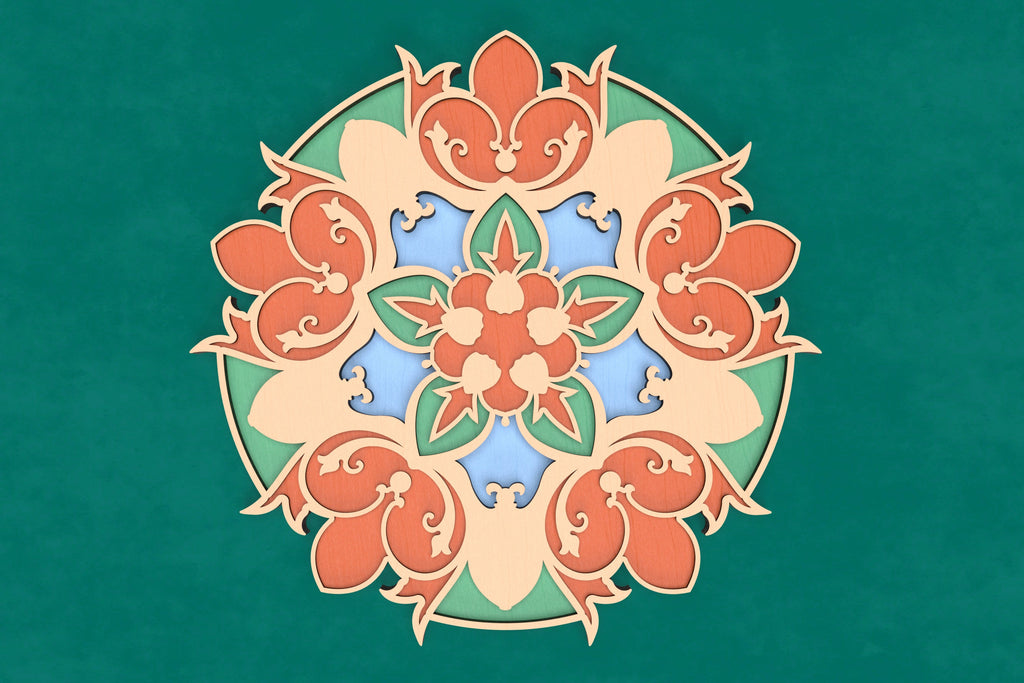 Victorian Tulip Mandala SVG laser cut files - So Fontsy
