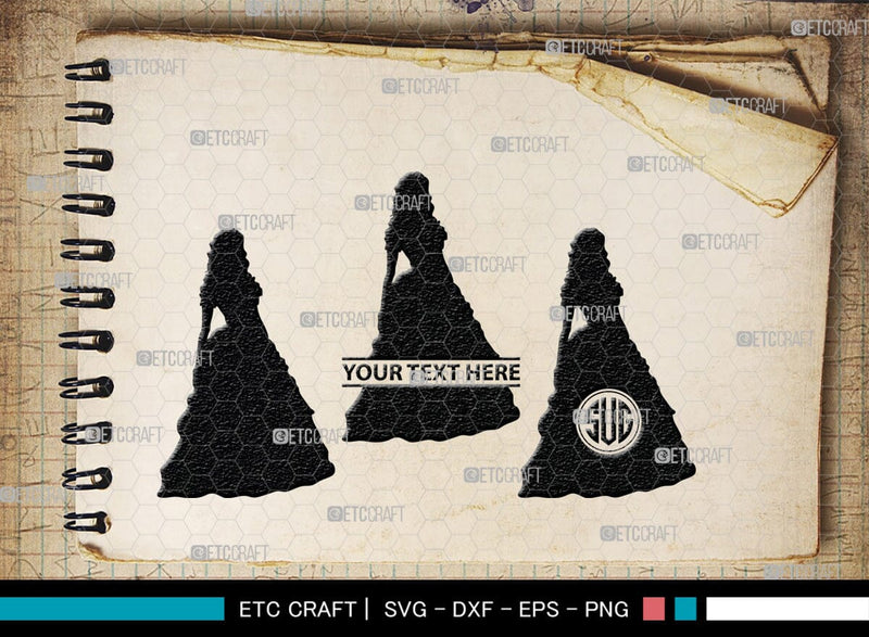 Victorian Woman Monogram, Victorian Woman Silhouette, Victorian Woman ...