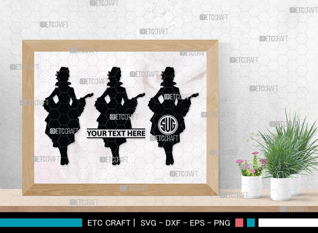 Victorian Woman Monogram, Victorian Woman Silhouette, Victorian Woman ...