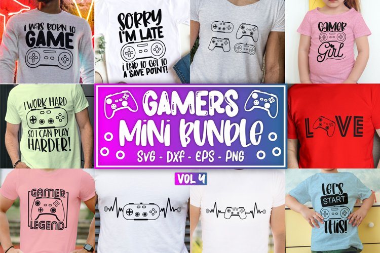 Video Game Mini SVG Bundle Gamer SVG Gaming SVG Vol 4 - So Fontsy