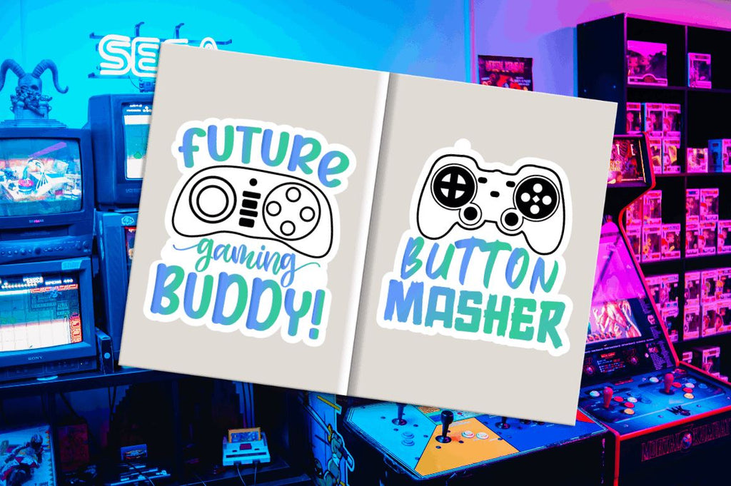 Video Game Printable Sublimation Sticker Bundle - So Fontsy
