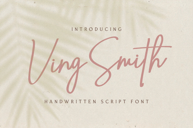 Ving Smith - Handwritten Font - So Fontsy