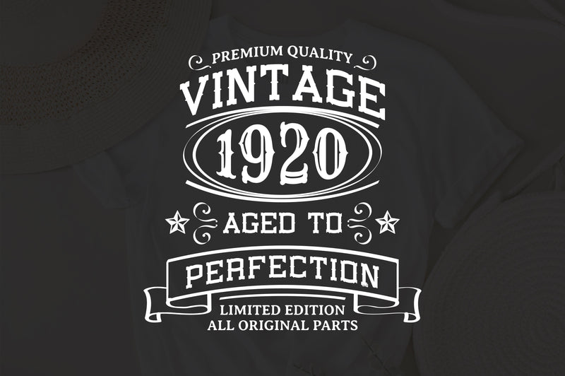 Vintage 1920 Svg, Vintage Birthday svg, limited edition svg, funny ...