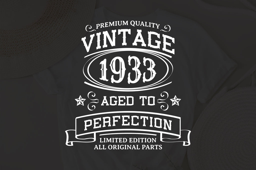 Vintage 1933 Svg, Vintage Birthday svg, limited edition svg, funny ...
