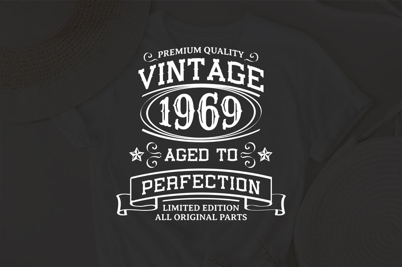 Vintage 1969 Svg, Vintage Birthday svg, limited edition svg, funny ...