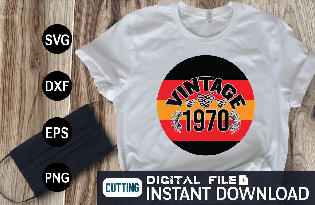 Vintage 1970 svg - So Fontsy