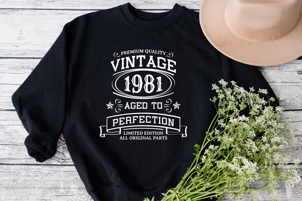 Vintage 1981 Svg, Vintage Birthday svg, limited edition svg, funny ...