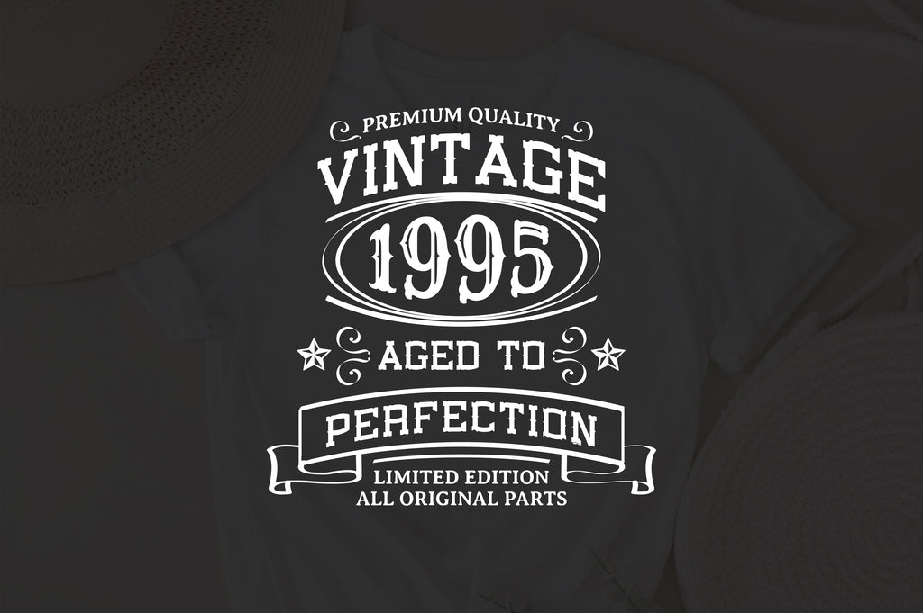 Vintage 1995 Svg, Vintage Birthday svg, limited edition svg, funny ...