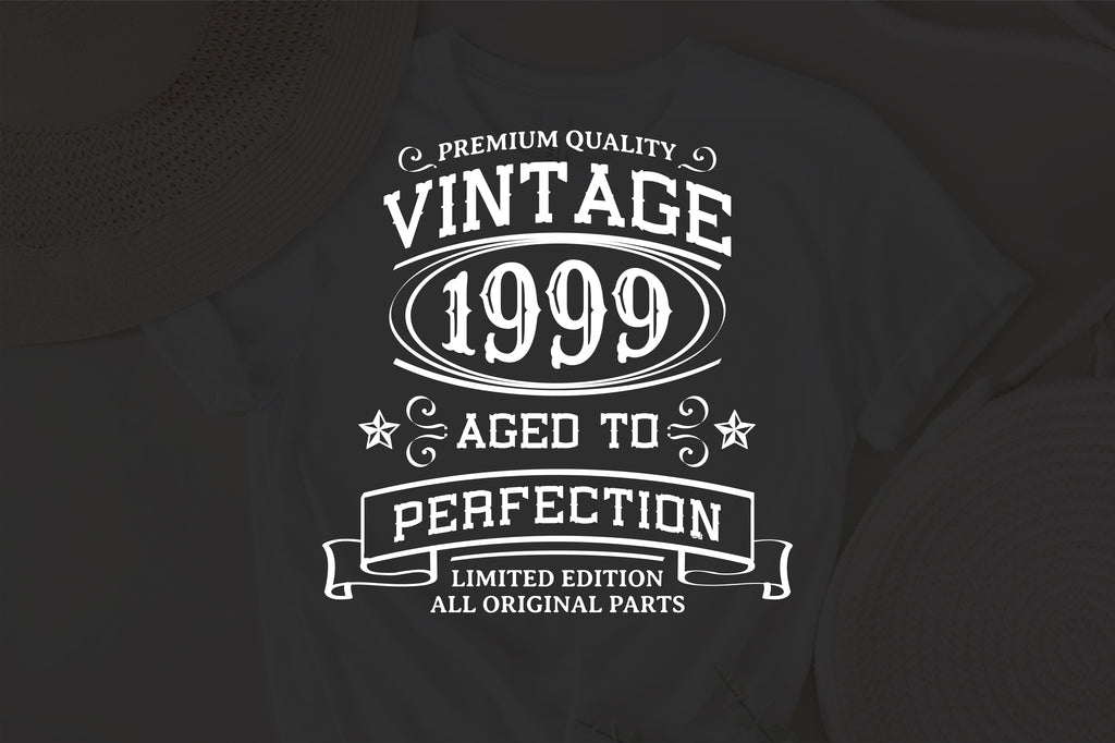 Vintage 1999 Svg, Vintage Birthday svg, limited edition svg, funny ...