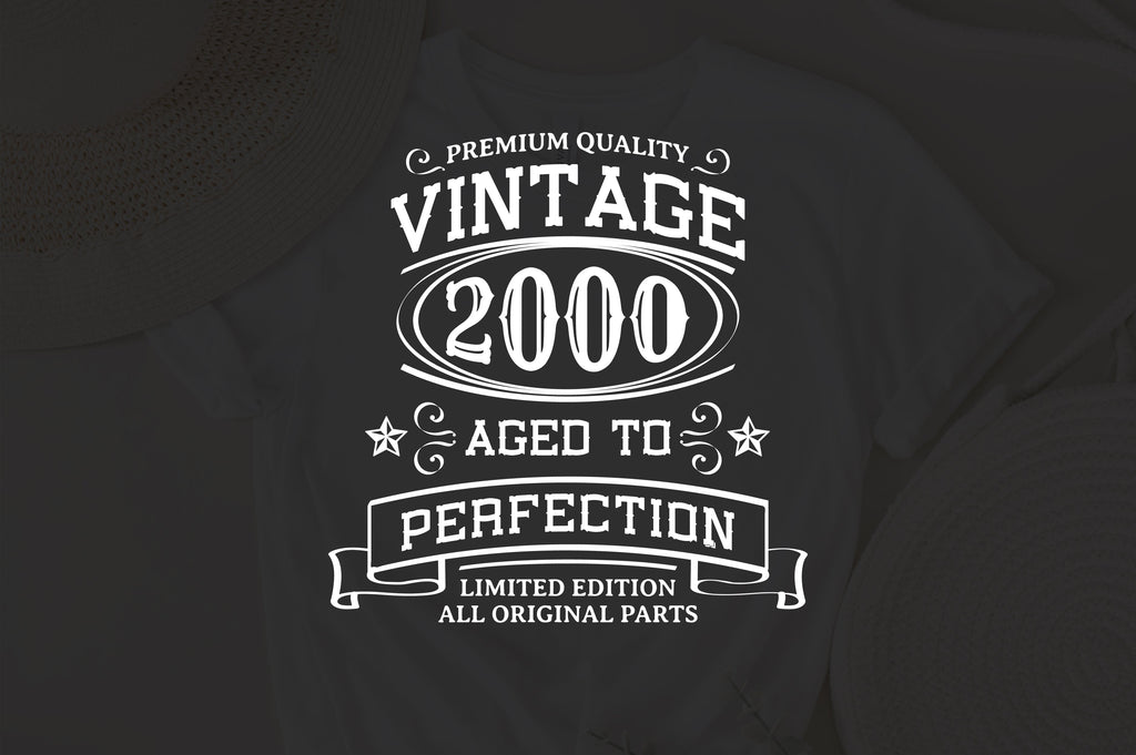 Vintage 2000 Svg, Vintage Birthday svg, limited edition svg, funny ...