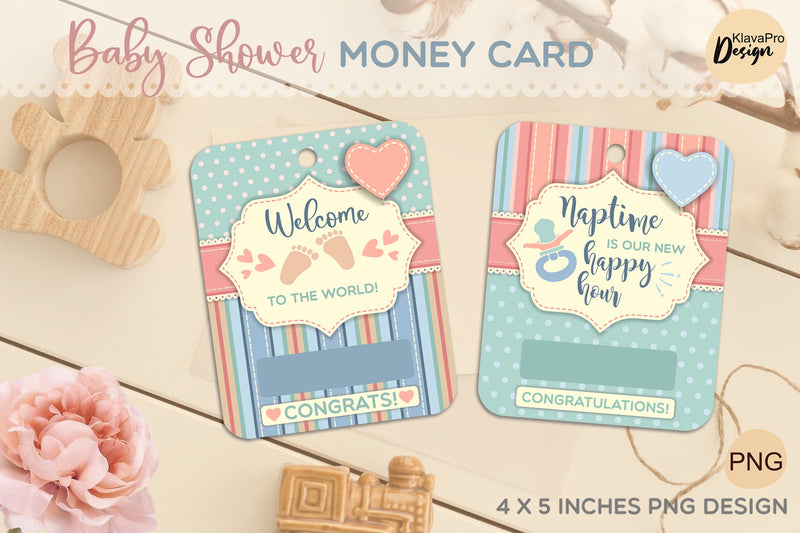 Vintage Baby Shower Money Card. Printable Baby Gift Card. PNG - So Fontsy