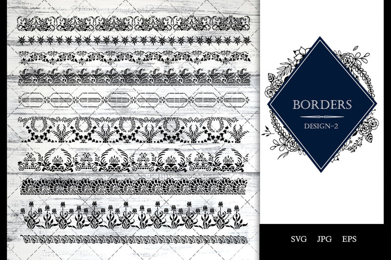 Vintage Baroque -2 Ornamental border Vector - So Fontsy