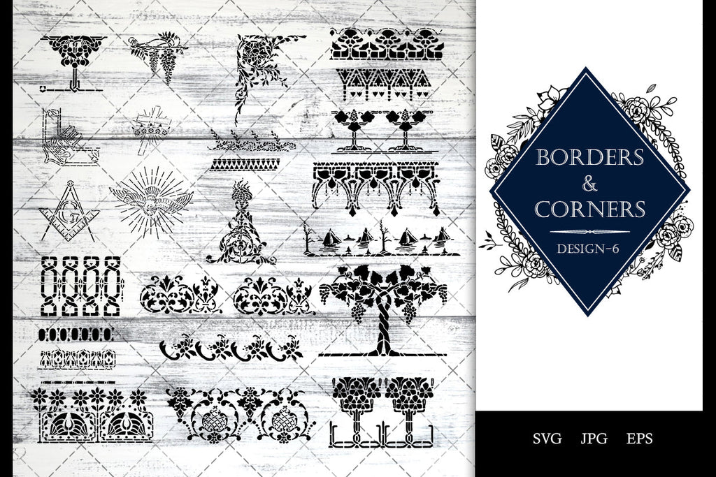 Vintage Baroque -6 Ornamental border Vector - So Fontsy