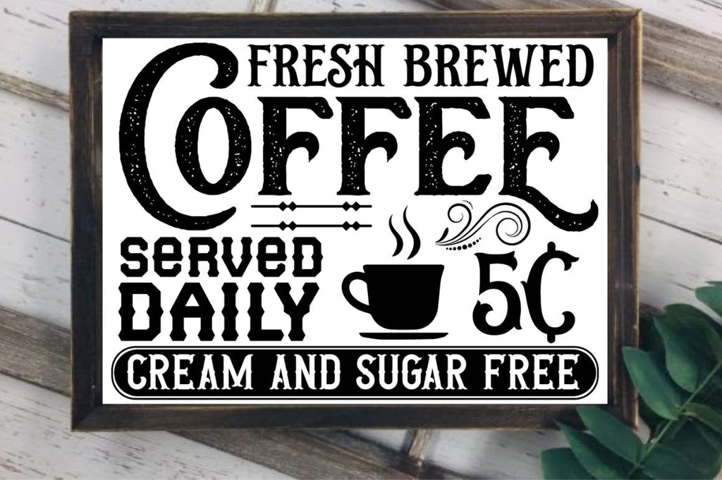 Vintage Coffee Sign Svg Bundle - So Fontsy