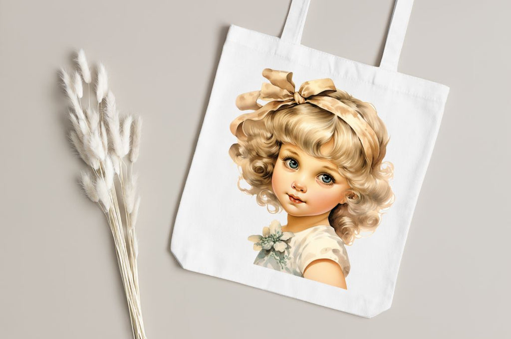 Vintage Cute Little Girl Sublimation - So Fontsy