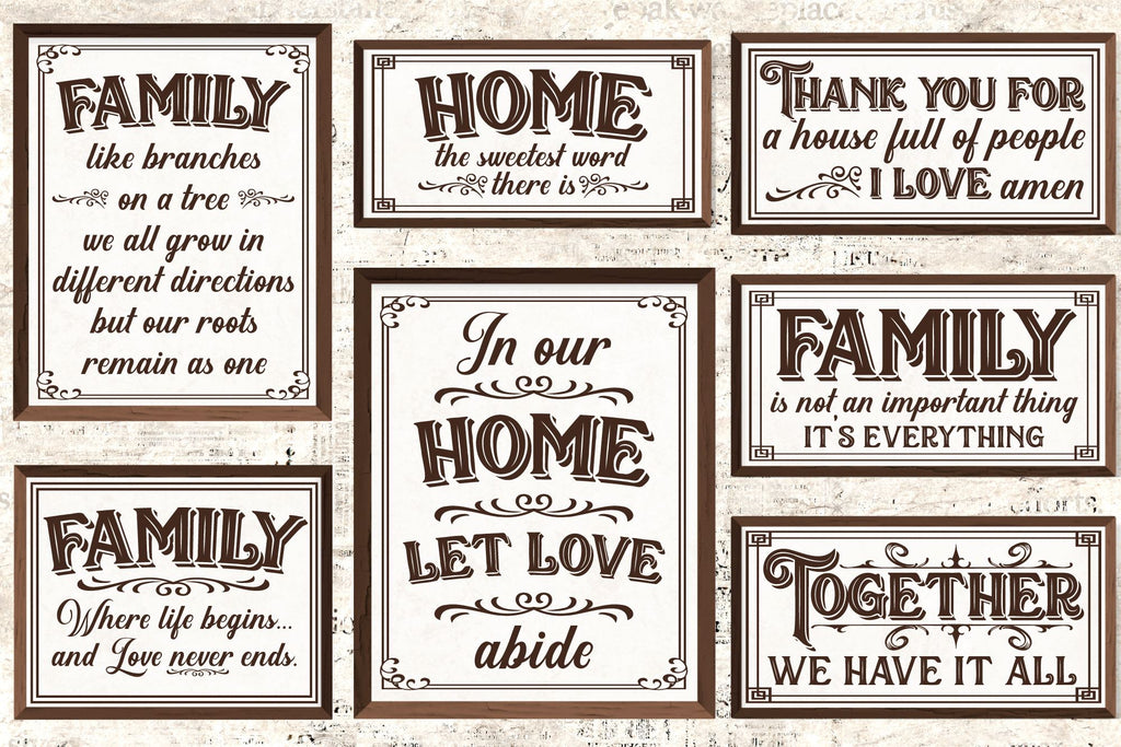 Vintage Family Svg Bundle | Family Vintage Sign Bundle - So Fontsy