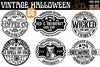 Vintage Halloween Sign Bundle, - So Fontsy