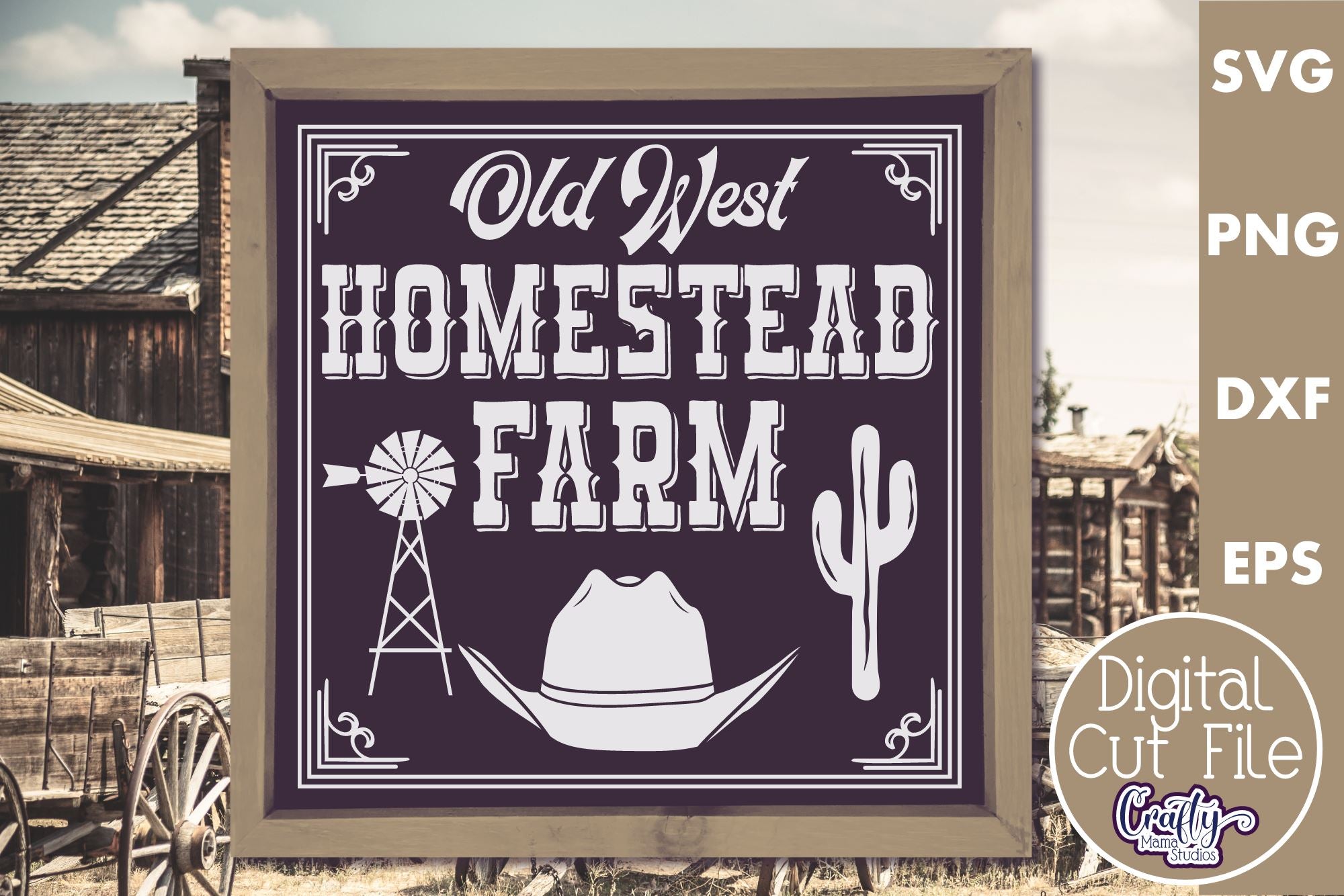 VIntage Homestead Farm Sign | Western Svg | Wild West Farm - So Fontsy