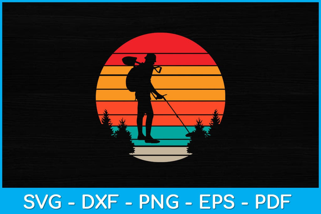 Vintage Retro Metal Detector Svg Design - So Fontsy