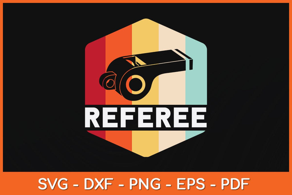 Vintage Retro Referee Svg Design - So Fontsy