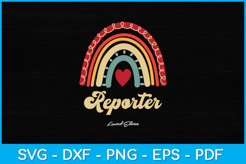 Vintage Retro Reporter Funny Birthday Svg Design - So Fontsy