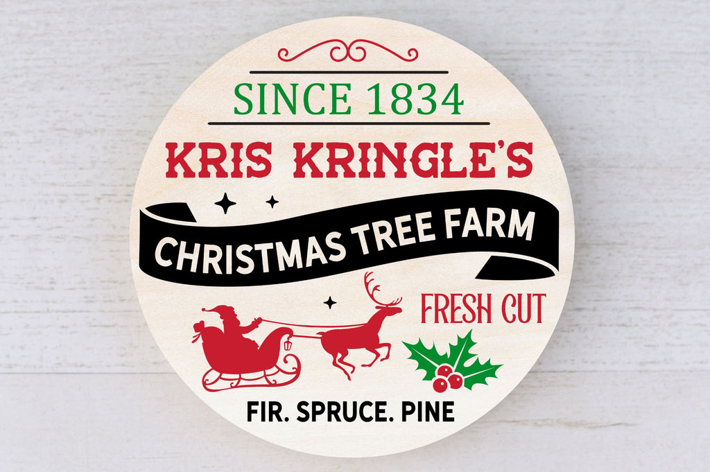 Vintage Round Sign Christmas Svg Bundle - So Fontsy