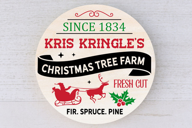 Vintage Round Sign Christmas Svg Bundle - So Fontsy