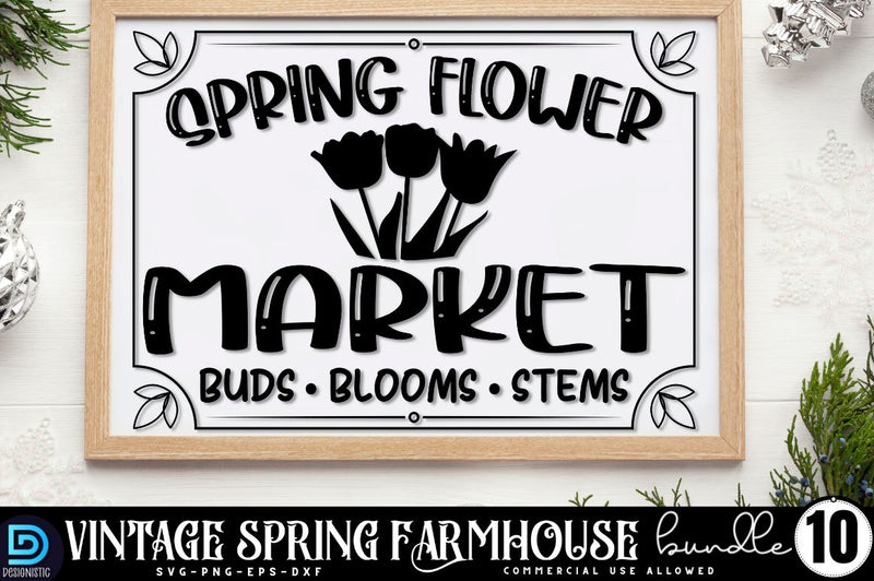 Vintage Spring Sign SVG Bundle - So Fontsy