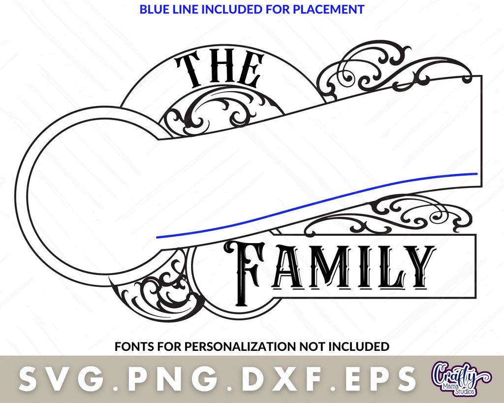 Vintage Style Family Sign Svg #1 - So Fontsy