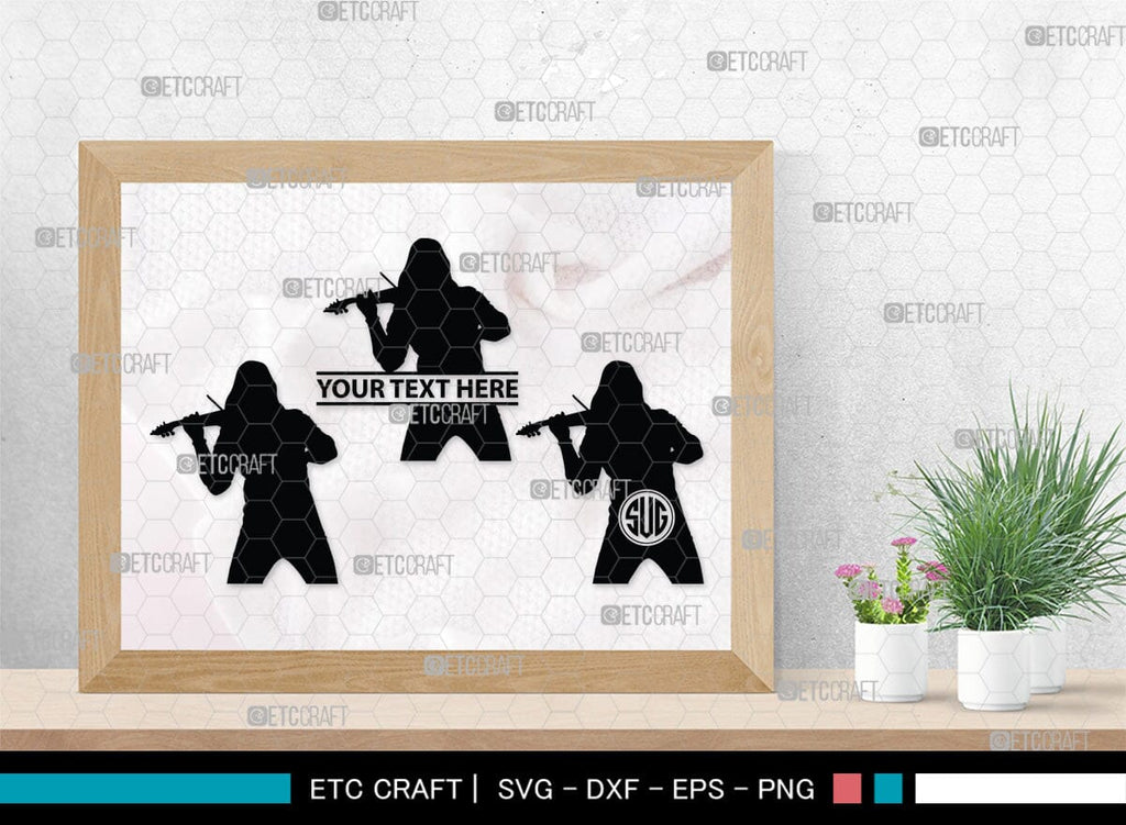 Violinist Monogram, Violinist Silhouette, Violinist SVG, Violin Player ...