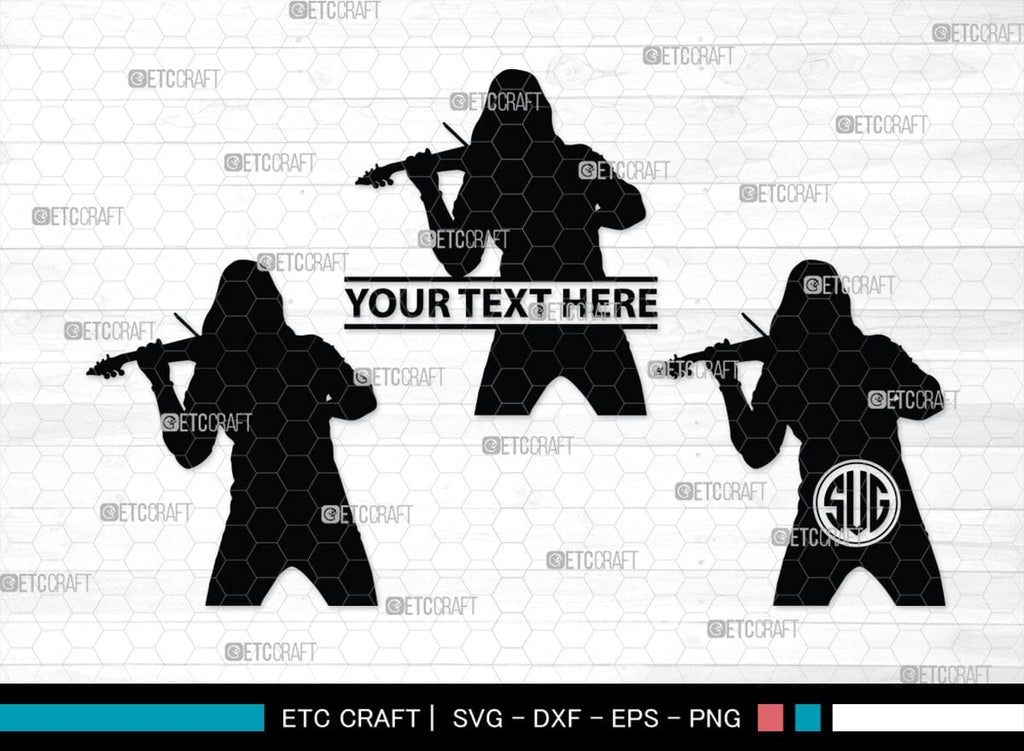 Violinist Monogram, Violinist Silhouette, Violinist SVG, Violin Player ...