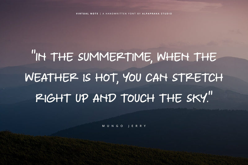 Virtual Note - Handwritten Font - So Fontsy