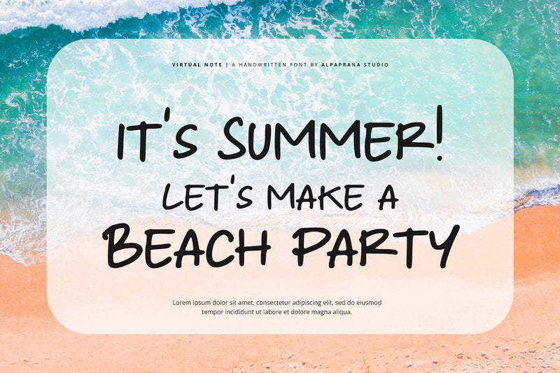 Virtual Note - Handwritten Font - So Fontsy