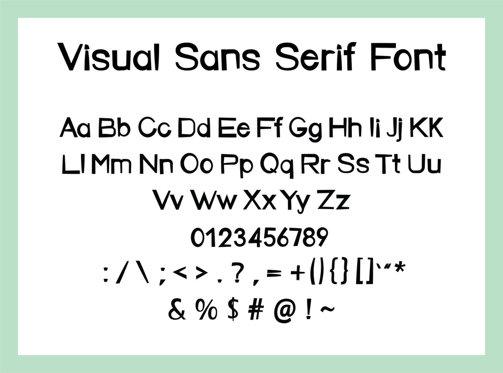 Visual Sans Serif Font - So Fontsy