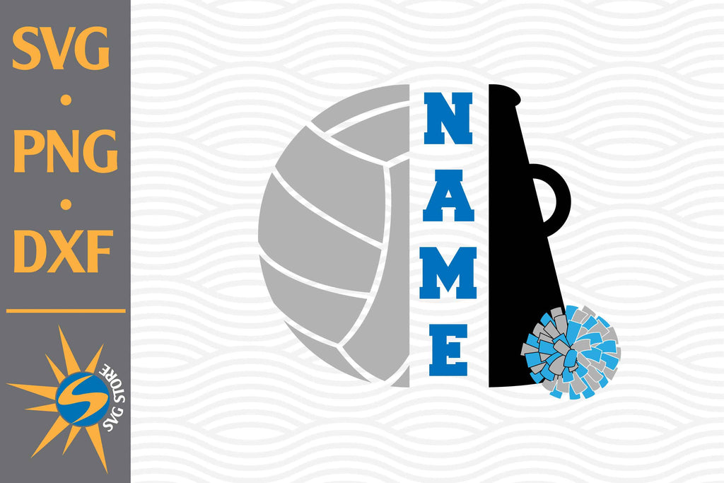 Volleyball Cheer Megaphone SVG, PNG, DXF Digital Files Include - So Fontsy