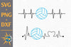 Volleyball Heartbeat SVG, PNG, DXF Digital Files Include - So Fontsy