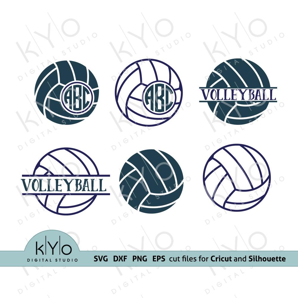 Volleyball Monogram SVG files - So Fontsy
