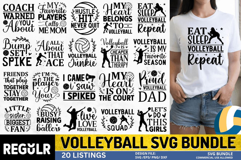 Volleyball Svg Bundle - So Fontsy