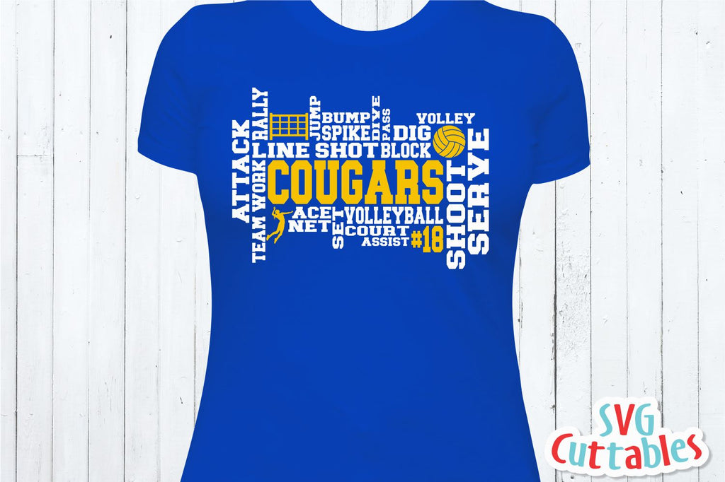 Volleyball Word Art - So Fontsy