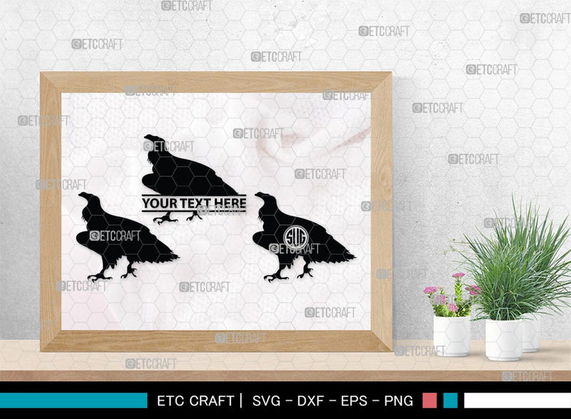 Vulture Monogram, Vulture Silhouette, Vulture SVG, Vulture Bird Svg ...