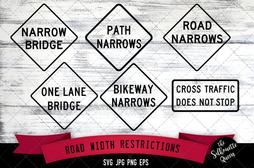 W5 series Road width restrictions Icon SVG -Vector Symbol Commercial ...