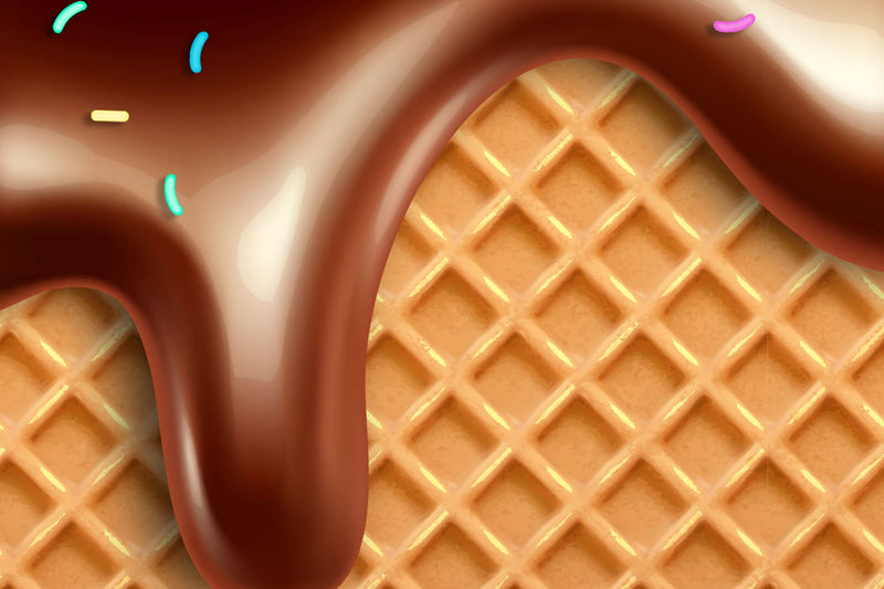 Waffle Ice Cream Cone Tumbler, Seamless Skinny 20 oz Tumbler PNG ...