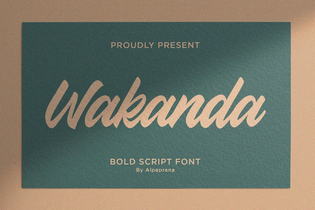 Wakanda - Bold Script Font - So Fontsy