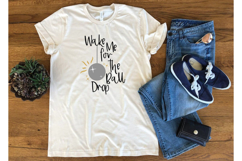 Wake Me for the Ball Drop SVG Cut File - So Fontsy